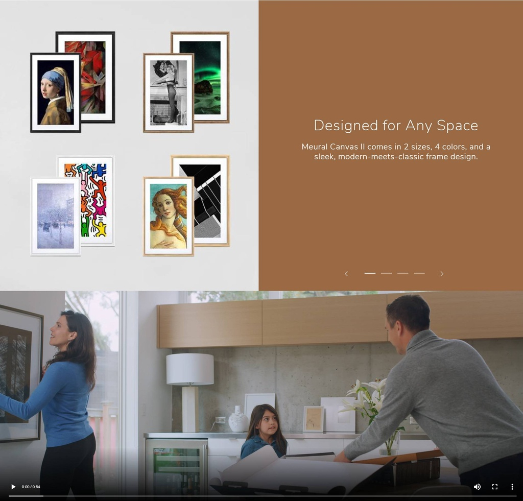 NETGEAR Meural MC327BL Canvas II – the Smart Art Frame with 69cm HD ...