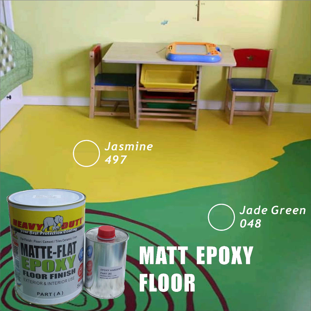 ( MATTE - FLAT EPOXY ) 1L or 5L FLOOR PAINT HEAVY DUTY & WATERPROOF ...