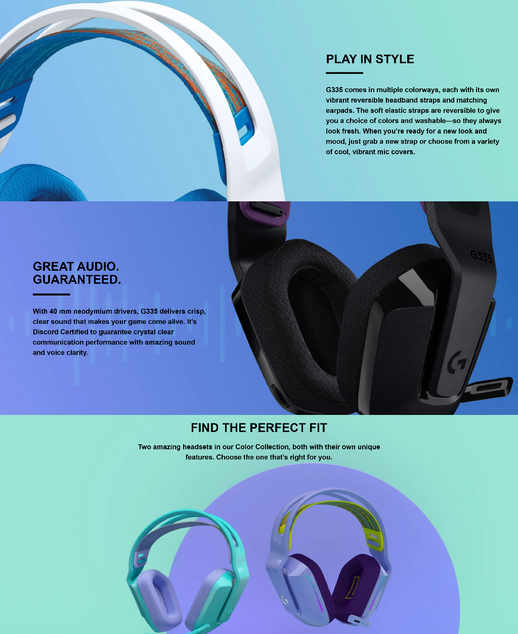 LOGITECH G335 Wired Gaming Headset with Lightweight, Built-In Controls ...