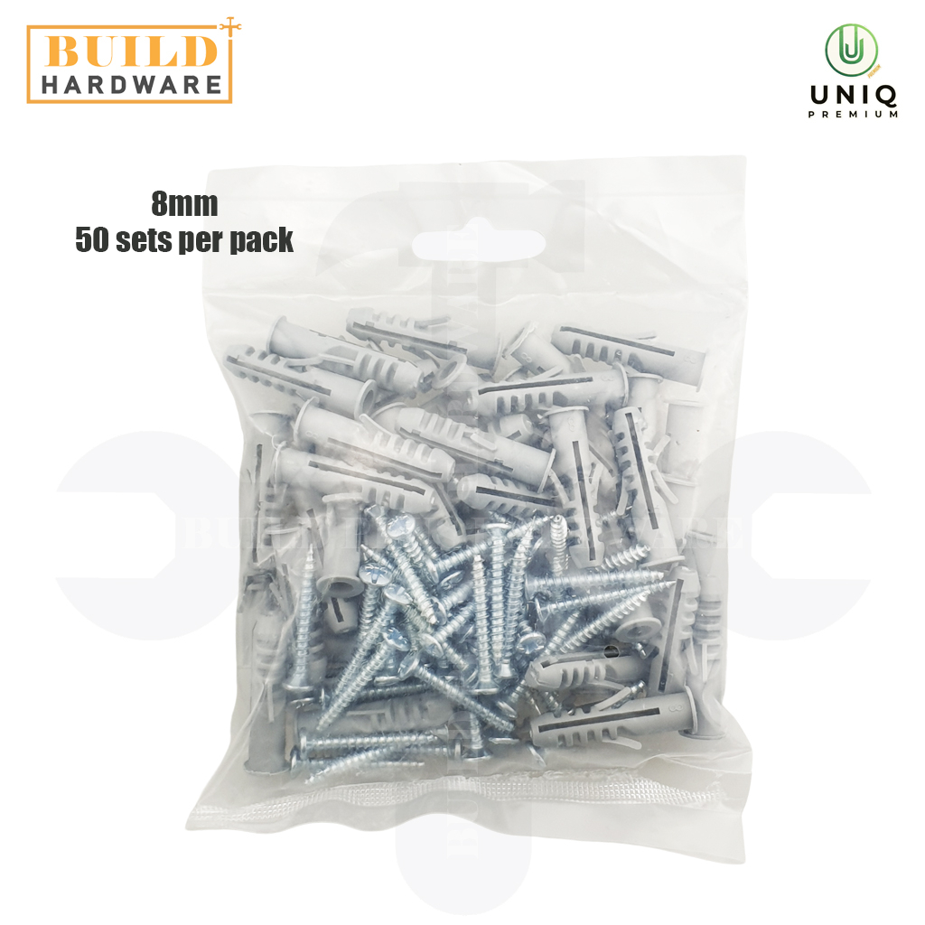 UNIQ PREMIUM 6mm/8mm Expand Nails Screw Drywall Chipboard Prozidriz ...