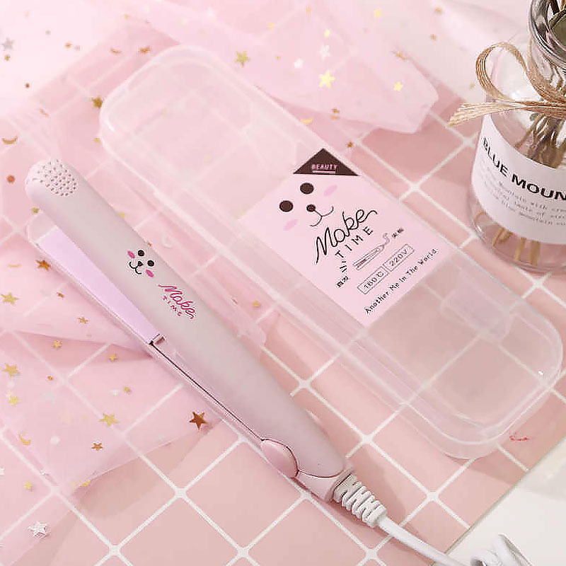 𝗞𝗢𝗥𝗘𝗔𝗡 2 in 1 Electric Mini Portable Cartoon Cute Hair Straightener ...