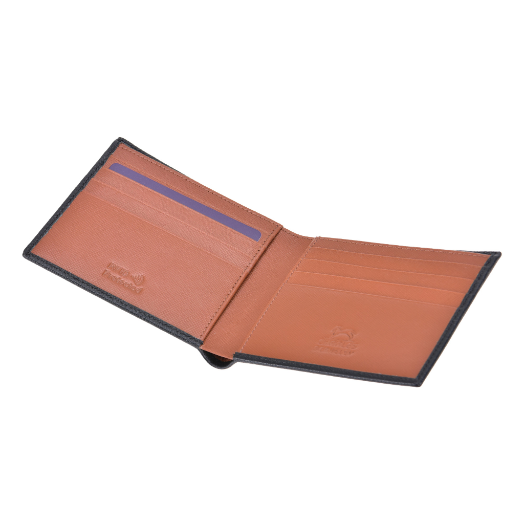 Charles Berkeley MILES Men's Wallet BiFold Saffiano Leather Wallet TR ...