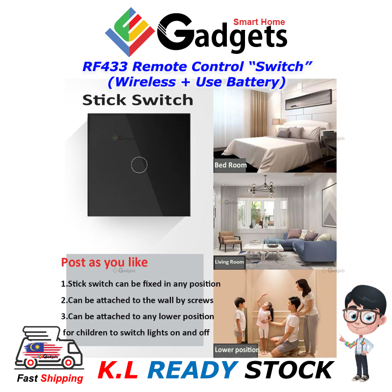 RF433 Remote Control Switch (NO NEED INTERNET WiFi + WIRELESS + USE ...