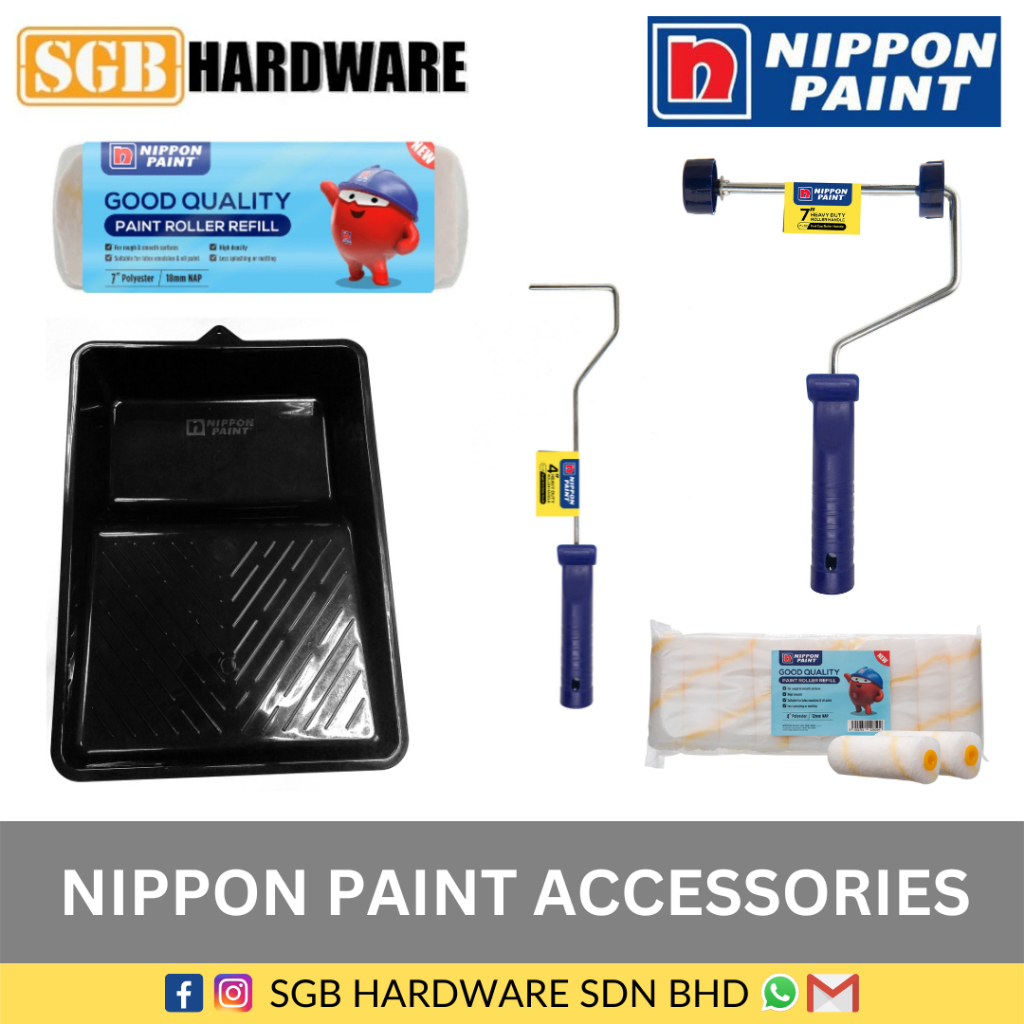 NIPPON ROLLER HANDLE / PAINT BRUSH SET / ROLLER HANDLE / ROLLER REFILL ...