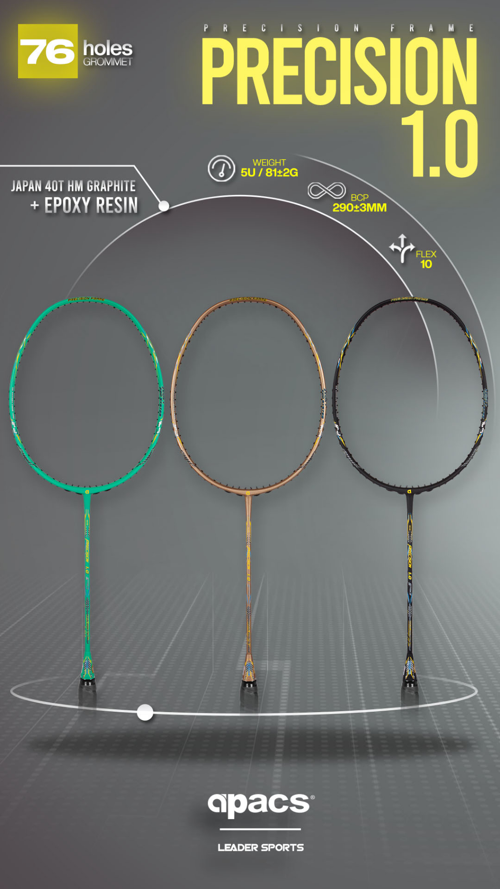 (FREE BAG & STRING) APACS BADMINTON RACKET PRECISION 1.O | Shopee Malaysia