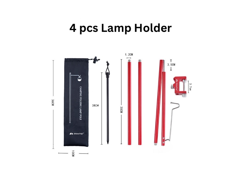 ShineTrip Aluminum Alloy Lamp Pole Double Hanger Adjustable Portable ...