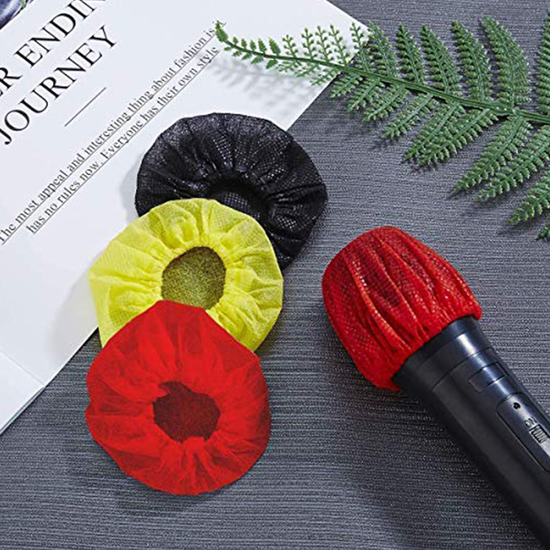 𝟐𝐏𝐂𝐒 𝐈𝐍 𝟏 Disposable Non Woven Mic Cover KTV Karaoke Microphone Cap ...