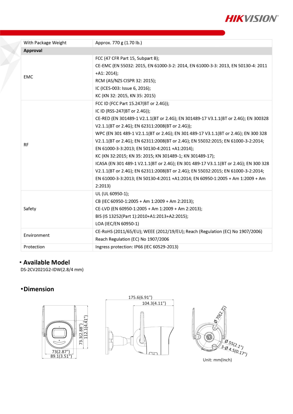HIKVISION CCTV (World No. 1) Wifi 2MP Outdoor Wireless Bullet Network ...