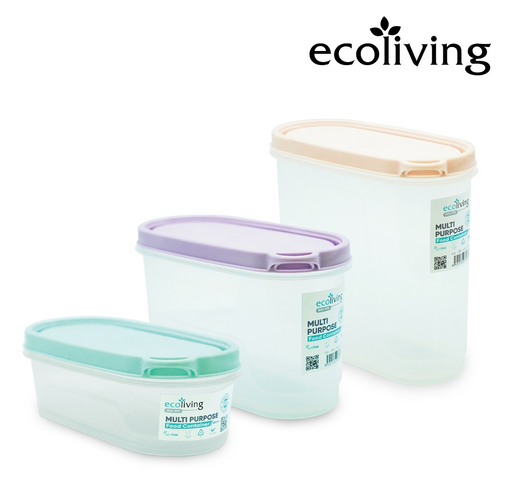 ECO LIVING CARTON DEAL 12Pcs/Ctn 480/1100/1800ml Airtight Oval Food ...