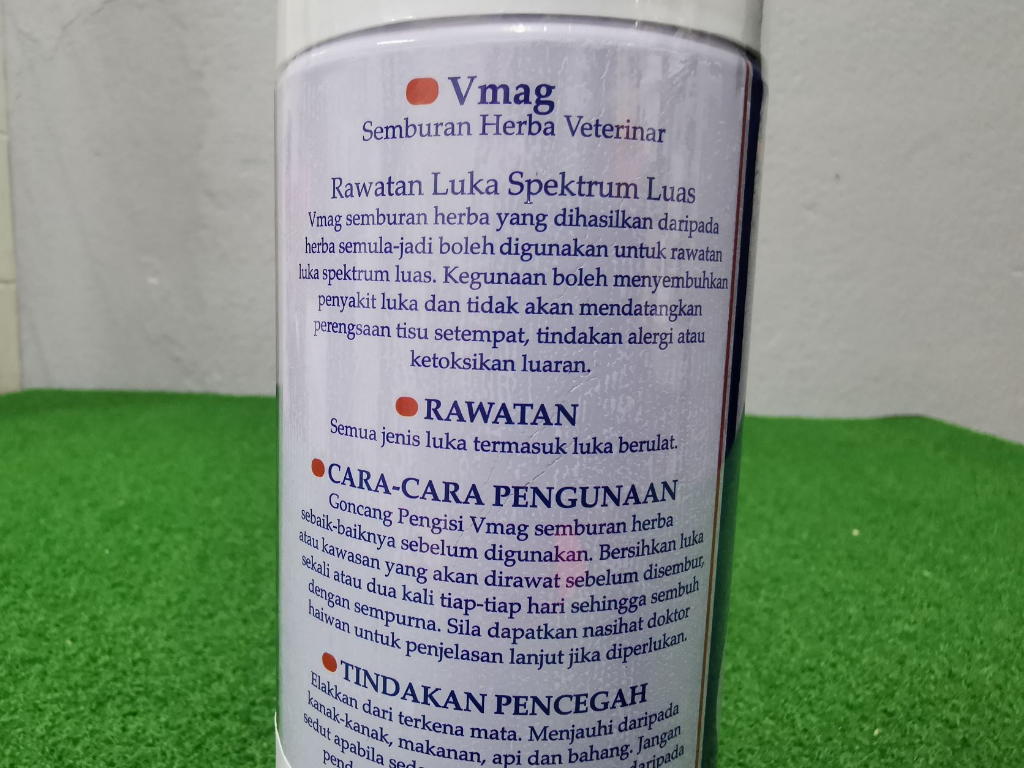 Vmag Herbal Spray For Maggot Wound 400ml. Pet Spray, Wound Spray. Ubat ...