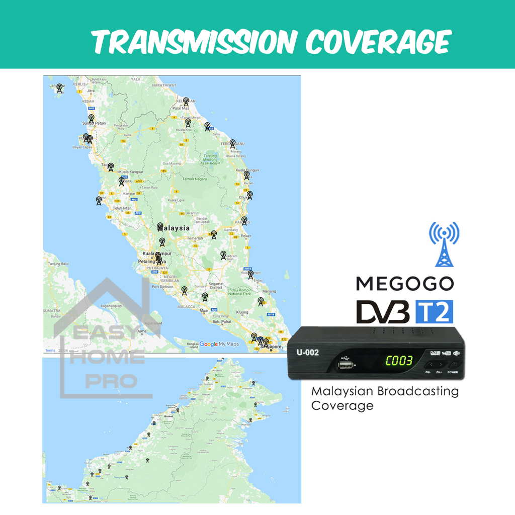 Myfreeview MYTV Decoder DVB T2 DVBT2 UHF TV Decoder Dekoder MY TV ...