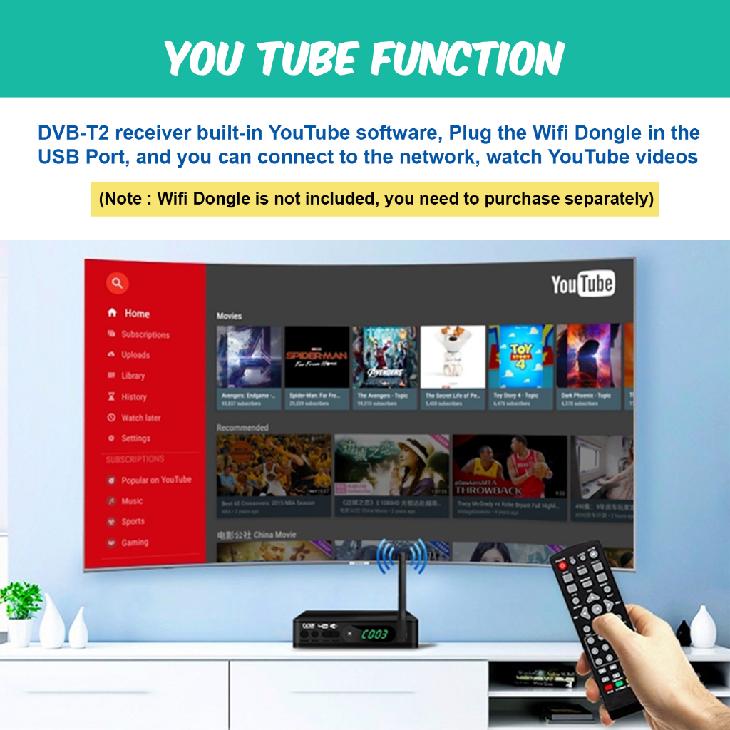 Myfreeview MYTV Decoder DVB T2 DVBT2 UHF TV Decoder Dekoder MY TV ...