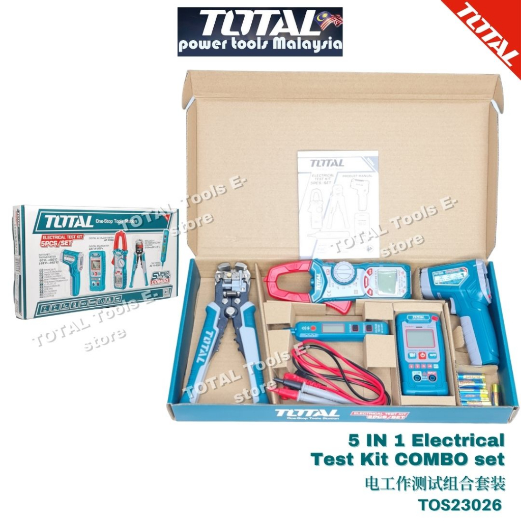 TOTAL 5 IN 1 Electrical Test Kit COMBO set (Limited edition) Digital ...