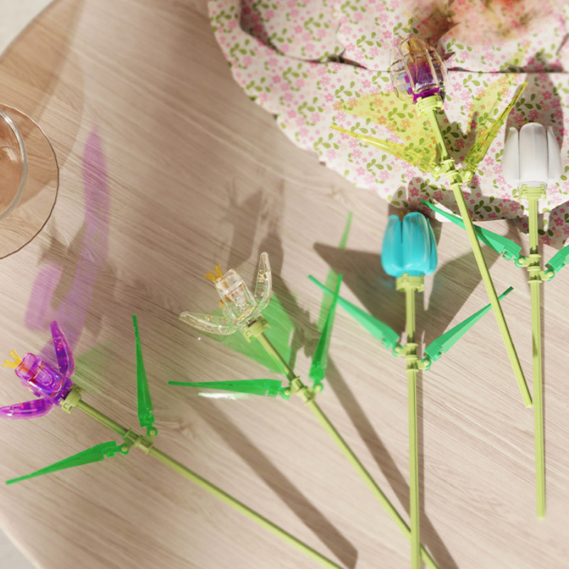 Single Phantom Flower Bouquet Flower Building Block Transparent Petals ...