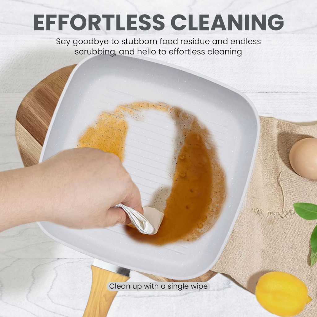 Russell Taylors Marble Non Stick Cookware Set - Fry Pan, Sauce Pan ...