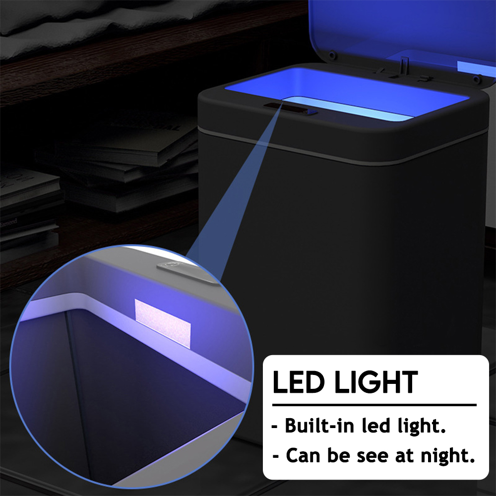 Borong365 14L 16L Rechargeable Smart Dustbin LED Automatic Sensor ...