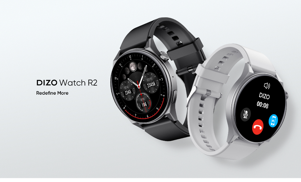DIZO R2 AMOLED Display 60FPS Wireless Charging Sports Health Talk Watch ...
