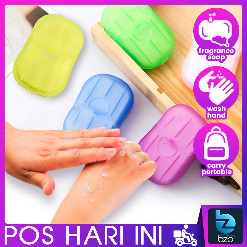 Anti Bacteria Paper Soap Disposable Hand Wash Foaming Sheets Box Travel ...