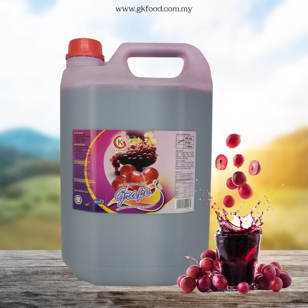 G&K 1:8 Concentrate Grape Juice 5kg(4L) | Jus Anggur Pekat Halal | air ...