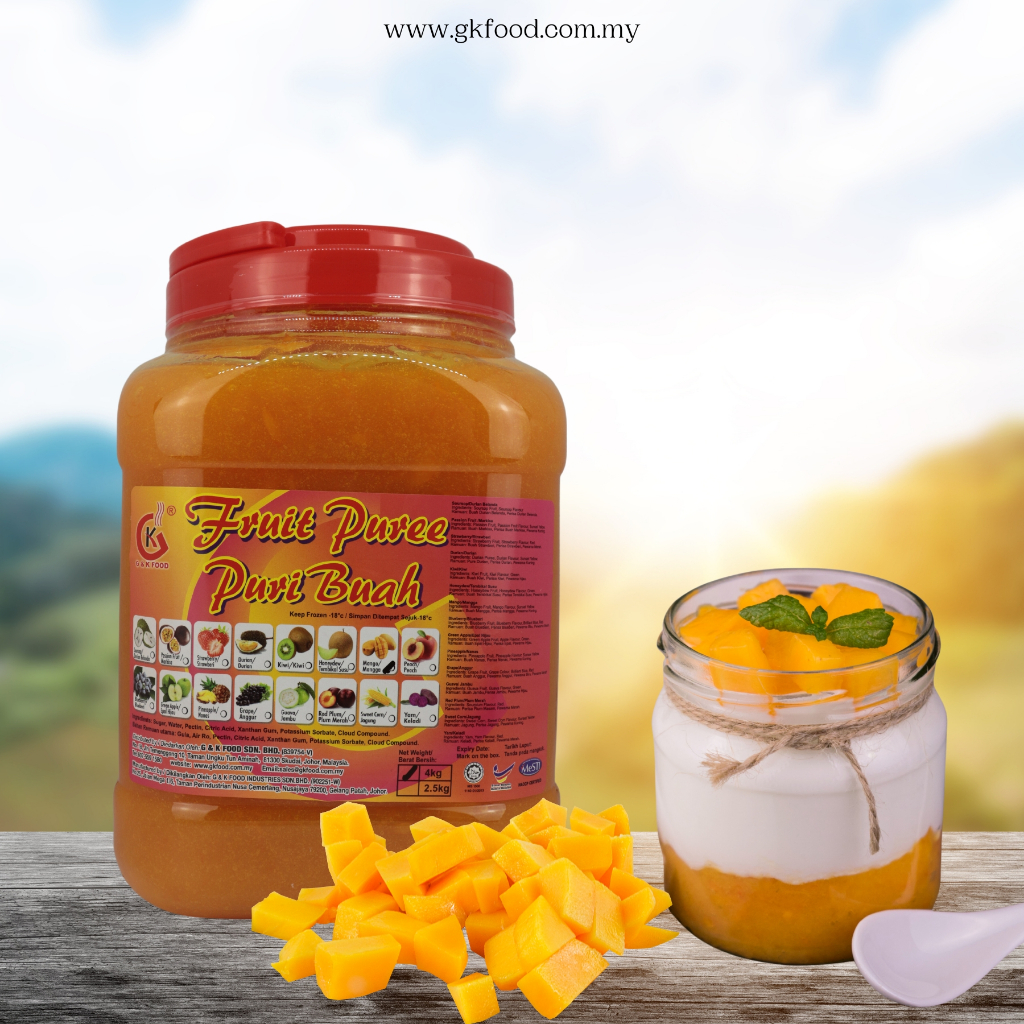 G&K Mango Puree 4kg | Puri Mangga Pekat Halal | Manggo Cake,Dessert ...