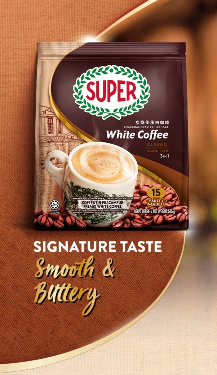 (Bundle of 6) SUPER Instant 3in1 White Coffee, 15 sachets [HALAL] | Shopee Malaysia