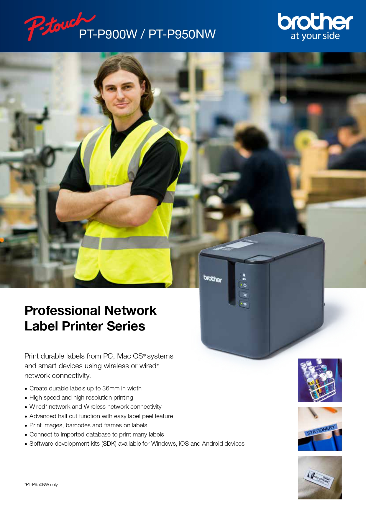 Brother Label Printer P-Touch PT-P900W USB Wired Wireless Label Maker ...