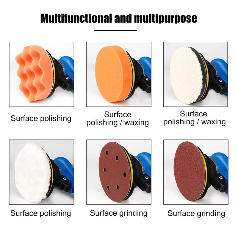 [ Mesin Gosok Kereta ] 5 Inch Air Sander Set Pneumatic Palm Car ...