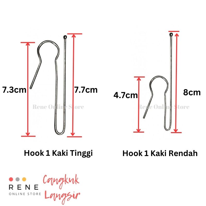 RENEOS Curtain Accessories - Cangkuk Langsir Tebal & Tahan Lama Hook ...