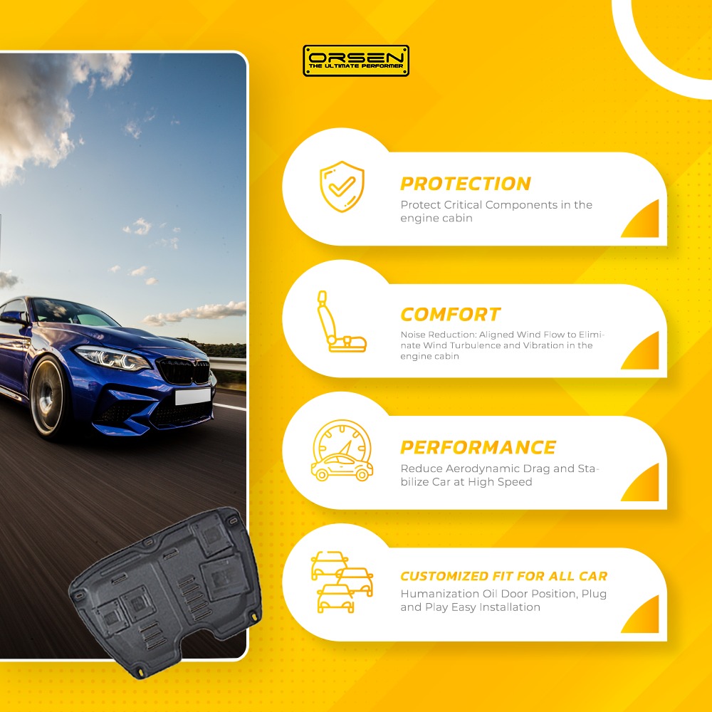 100% Ori Orsen Toyota Vios Undercover Engine Shield Protection | Shopee ...