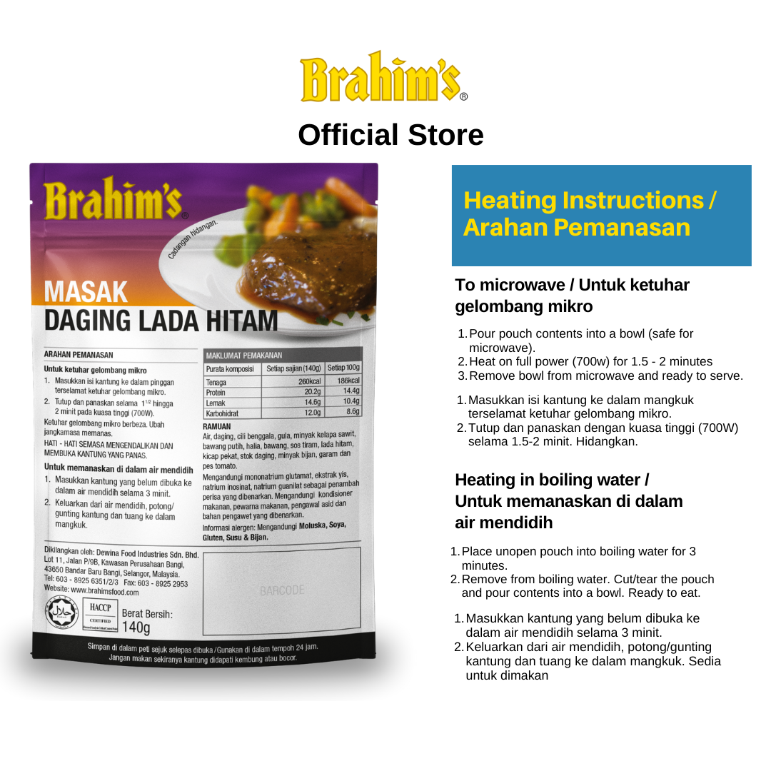 Brahim's Meal Ready To Eat 140g - Makanan Sedia di Makan | Shopee Malaysia