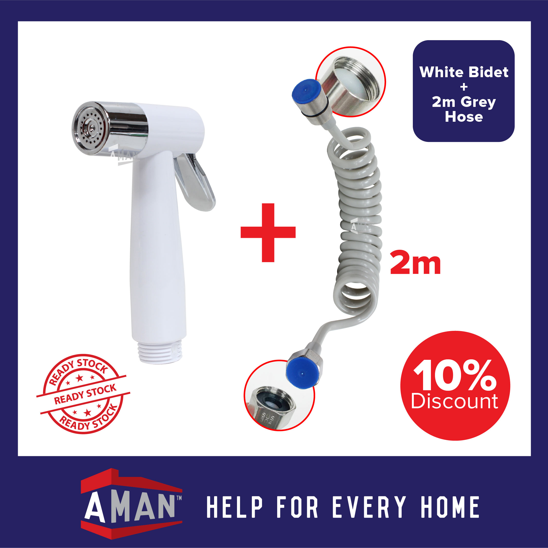 ABS Hand Bidet Spray Head Hand Shower Bidet Head Sprayer Head Spring ...