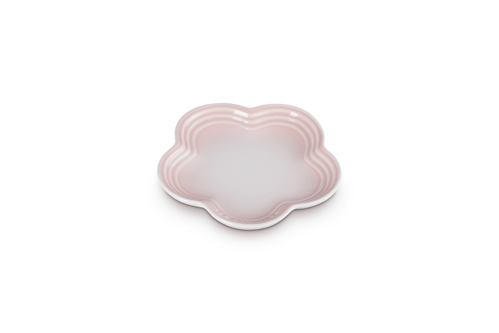 Le Creuset Stoneware Flower Plate - Shell Pink (14cm) | Shopee Malaysia