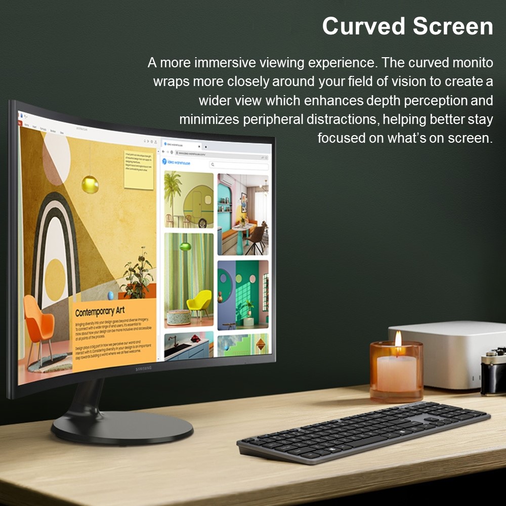 Samsung 24"/27" Essential Curved Monitor S3 S36C with FULL HD ...