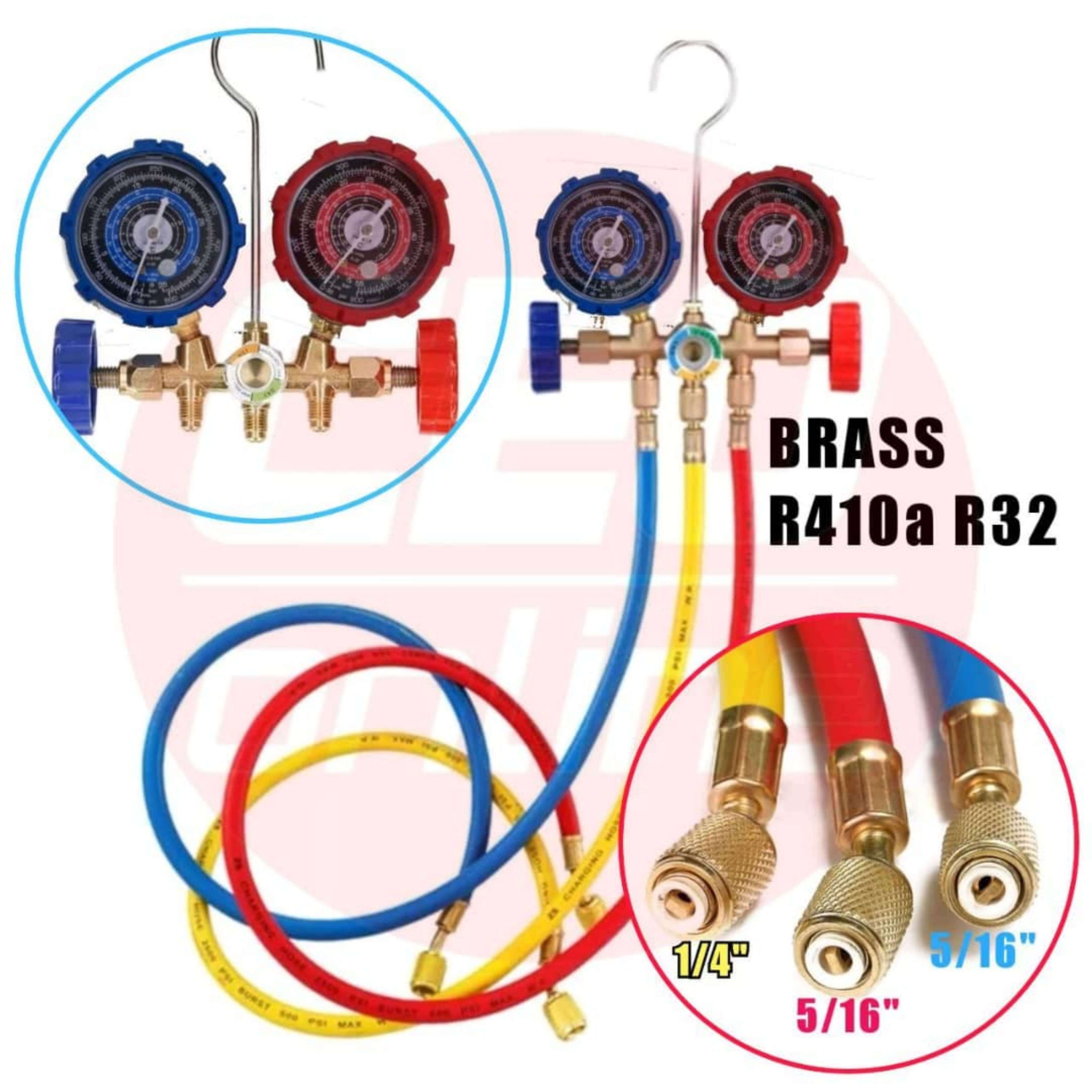 CEO 🇲🇾 [ FREE ADAPTER ] Manifold Gauge R32 R410a R22 R134a GAS METER ...