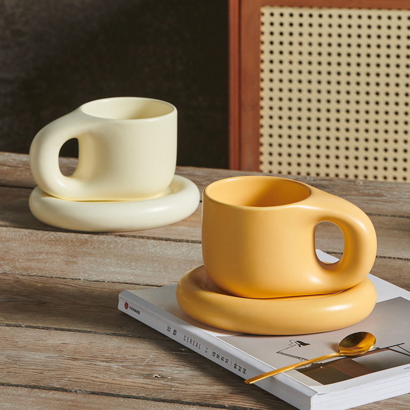 Nordic INS Style Fatty Ceramic Drinking Coffee Cup with Multifunction ...