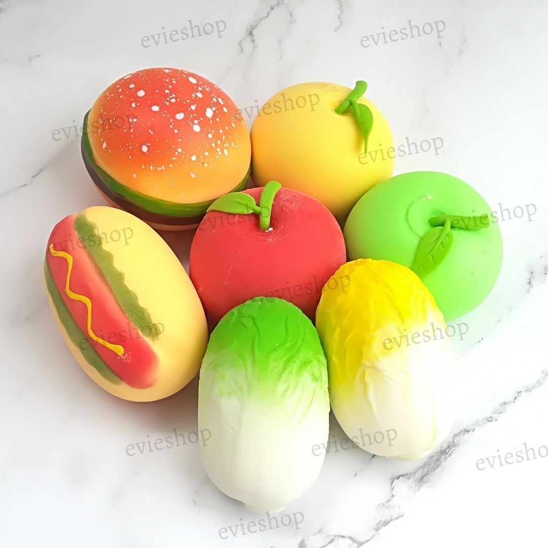 Food Squishy Kawaii Burger Fruits Apple Squishies Slow Rising ...