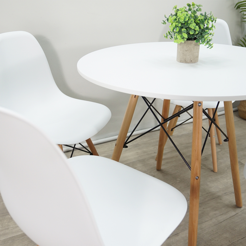 [CLEARANCE] Furniture Direct DORIS 4 Seater 80cm dining set EAMES ...