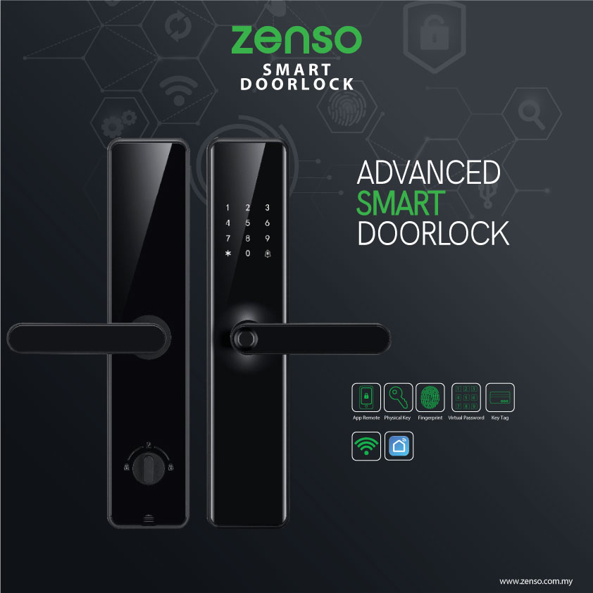 ZENSO Smart Door Lock with Install Smart Digital Lock Doorlock Password ...