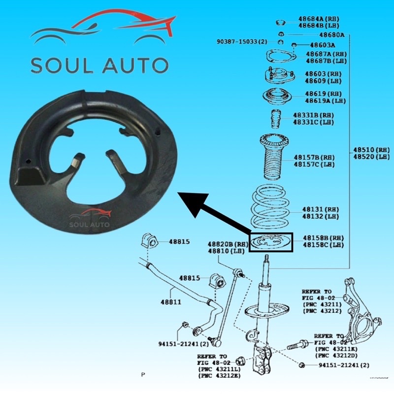 Toyota Estima ACR50 GSR50 Alphard Vellfire ANH20 AGH30 Front Coil ...