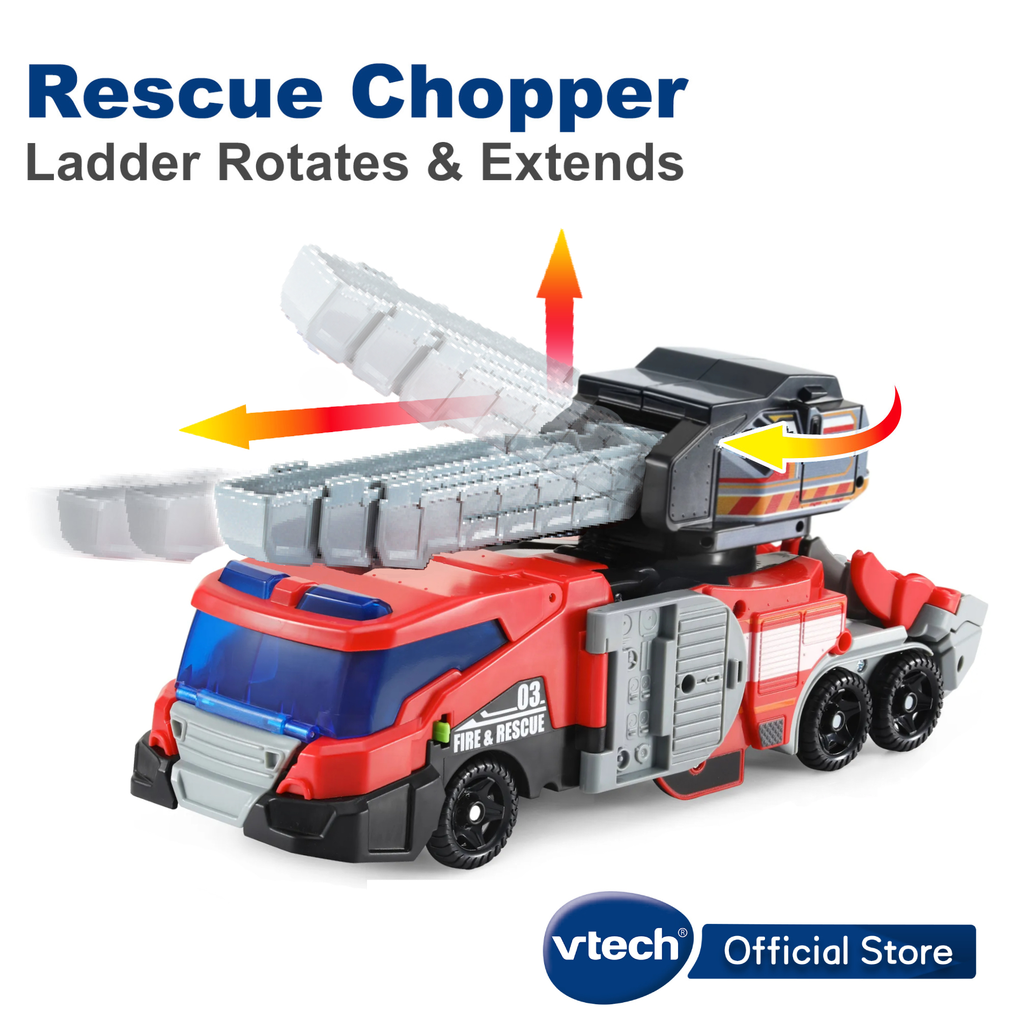 VTech 3 In 1 Rescue T-Rex Combine Transformation Dinosaur Dino Toys ...