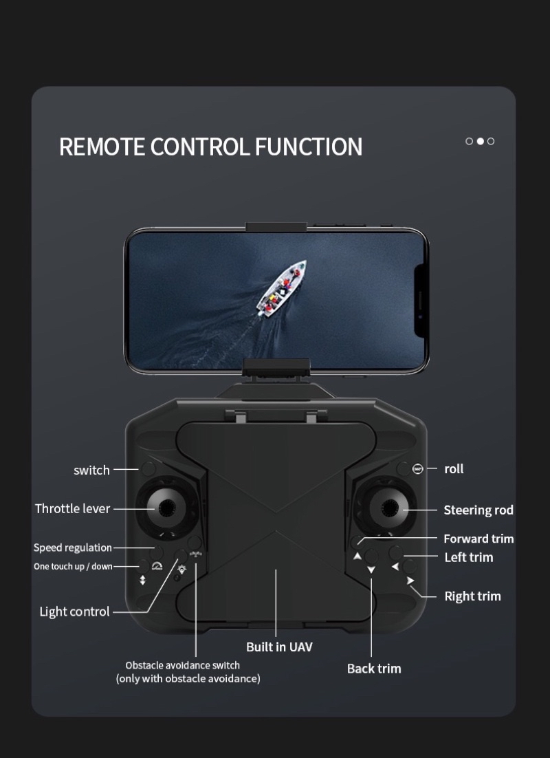 [RAINBOW FLASH LED]FEO FiNO Mini Drone Optical Flow 4K HD Camera Wifi ...