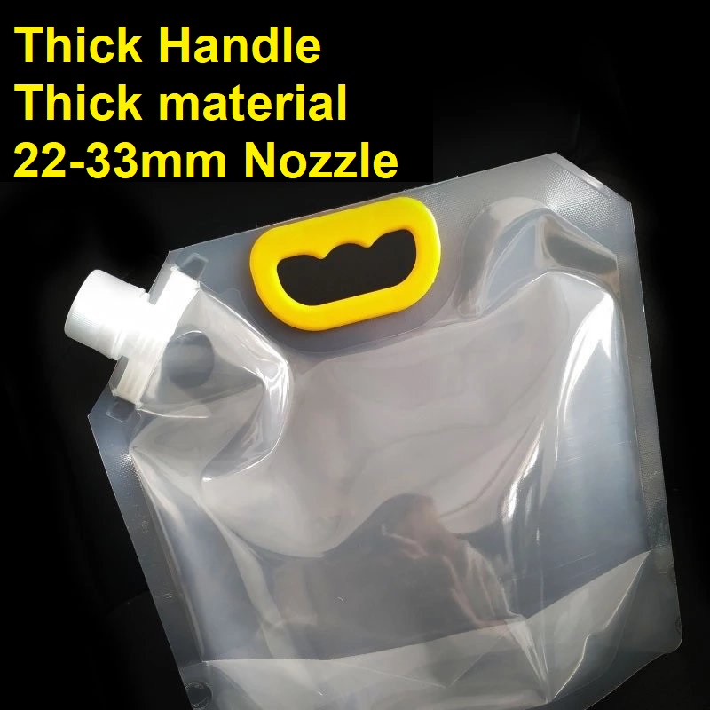 Thickened Transparent Grain Packaging Bag Plastic Spout Pouch Liquid ...
