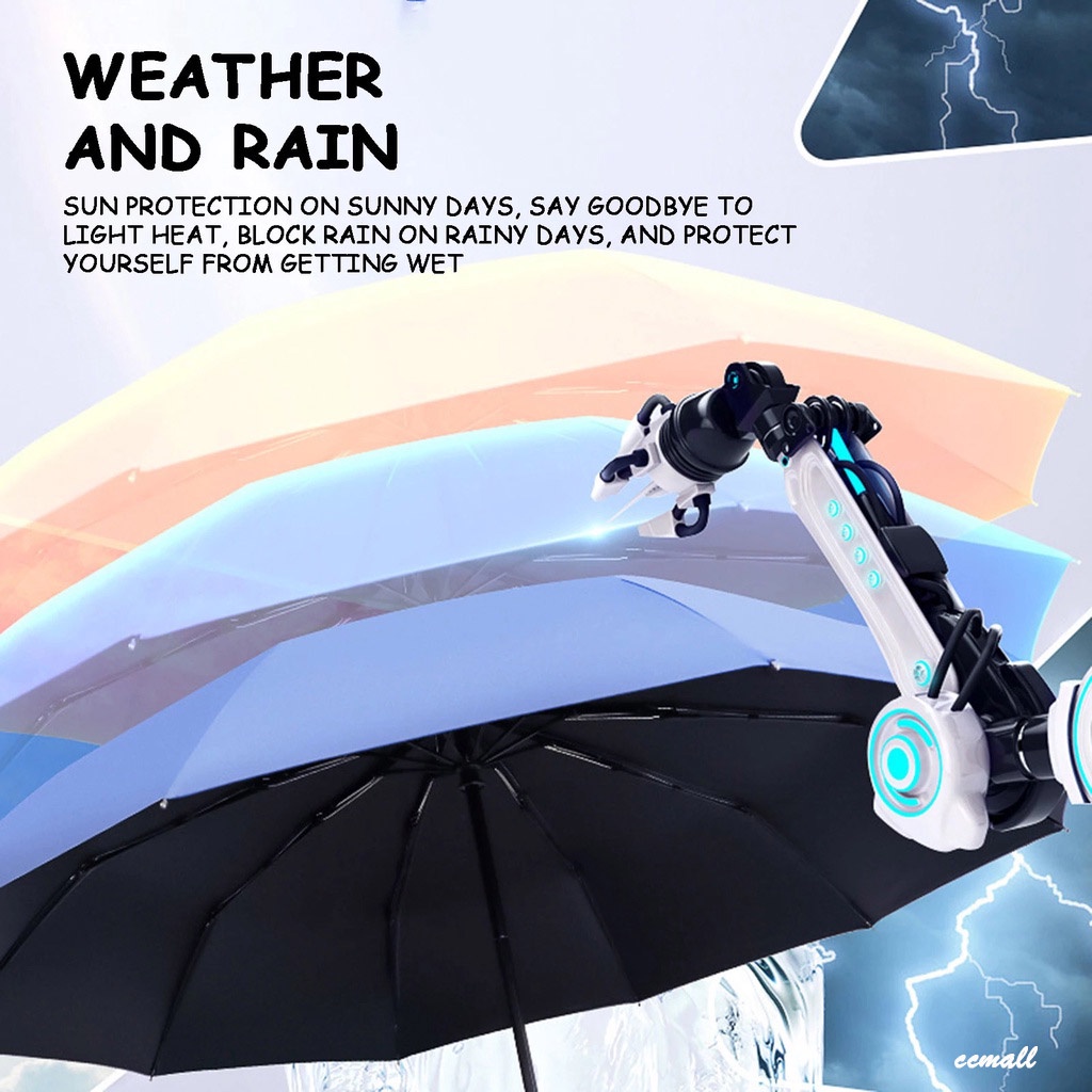 Automatic UV Fashion Foldable Umbrella With LED Flashlight Auto Open ...