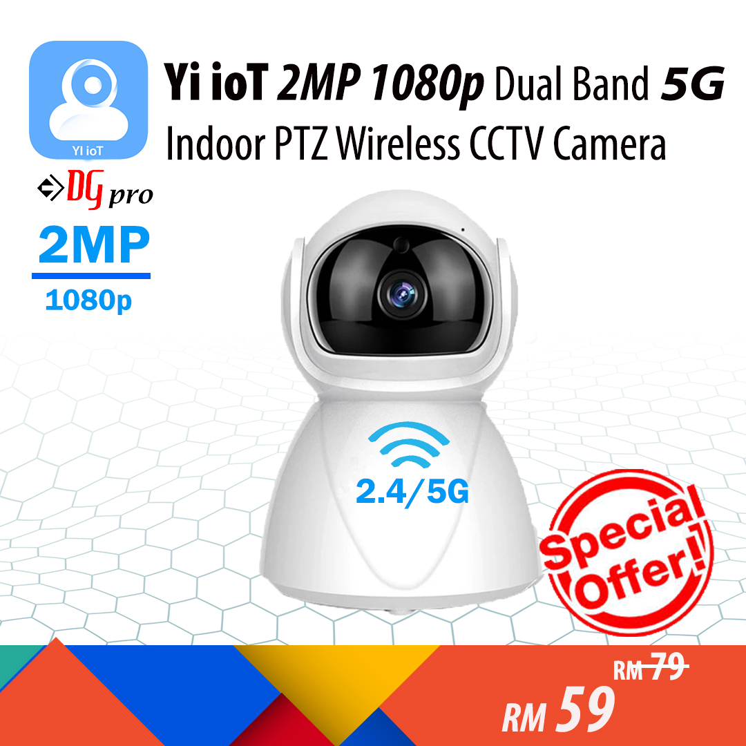 [OFFER] Yi iot 5G / 2.4G Dual Band 2MP 1080P Indoor PTZ 360 Degree ...