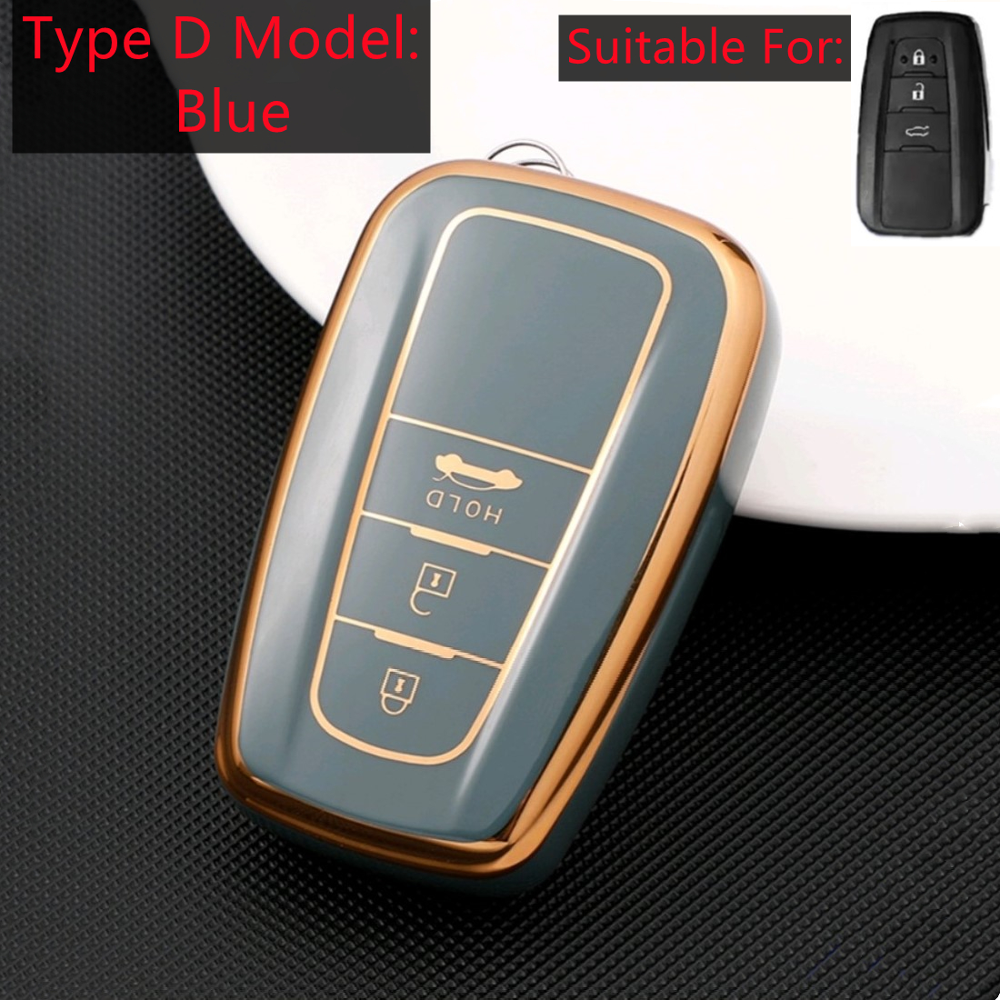 Toyota Car Key Cover Chrome Reflection TPU Car Key Cover Vios Yaris ...