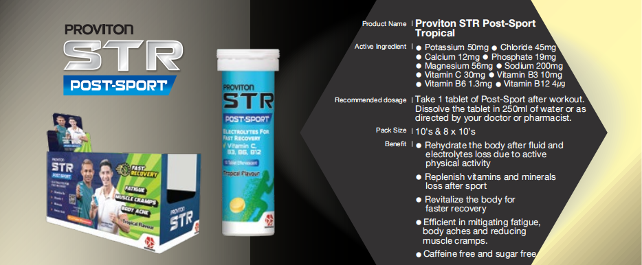 Proviton STR Selepas Bersenam / Post Sport Effervescent with ...