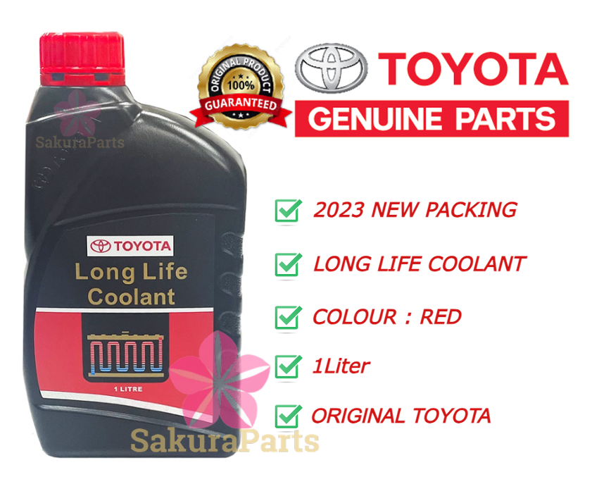 Toyota Long Life Radiator Coolant 1L - Red (NEW PACKING) | Shopee Malaysia