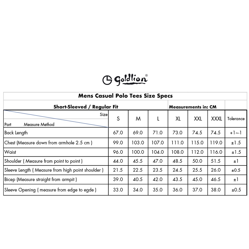 [ONLINE EXCLUSIVE] Goldlion Regular Fit Piques Polyester Cotton Polo ...