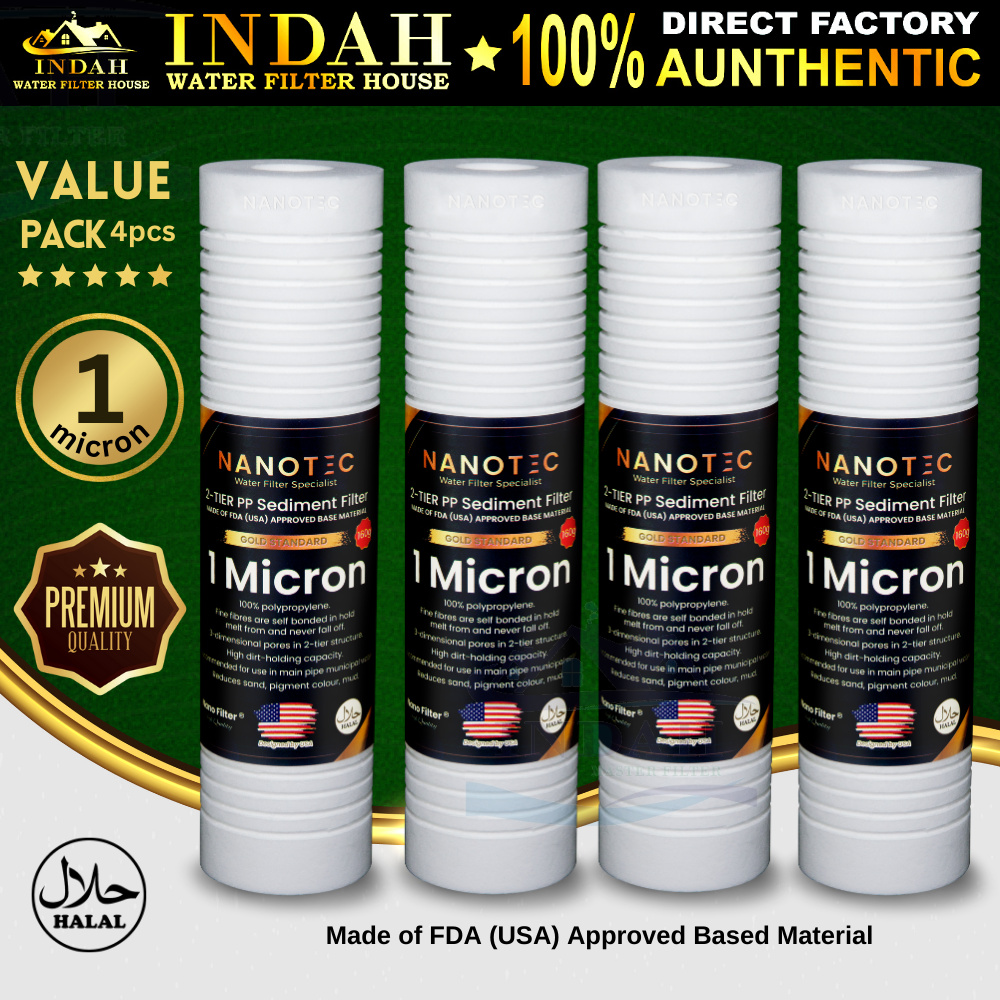 NANOTEC 4 in 1 Value Pack - 1 Micron PP Sediment Water Filter ...