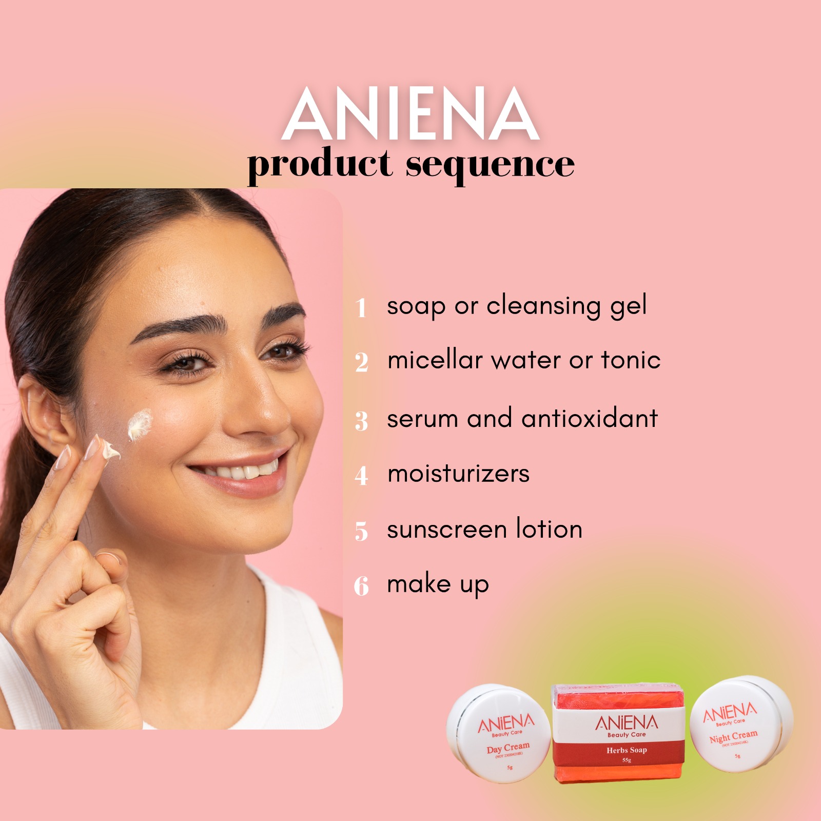 Set ANIENA Skincare 3 IN 1 - Krim Malam , Krim Siang Sunscreen Spf 35 ...